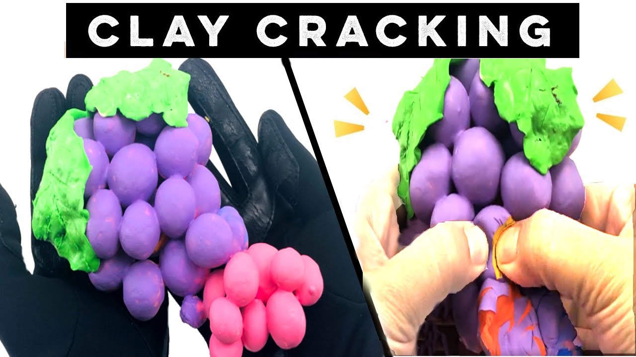 Grapes Clay Slime Cracking/Clay Cracking ASMR Slime DIYs! How to Make ...