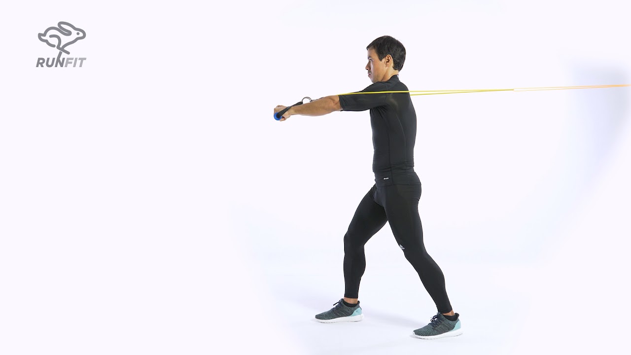 Press de pecho con liga - YouTube