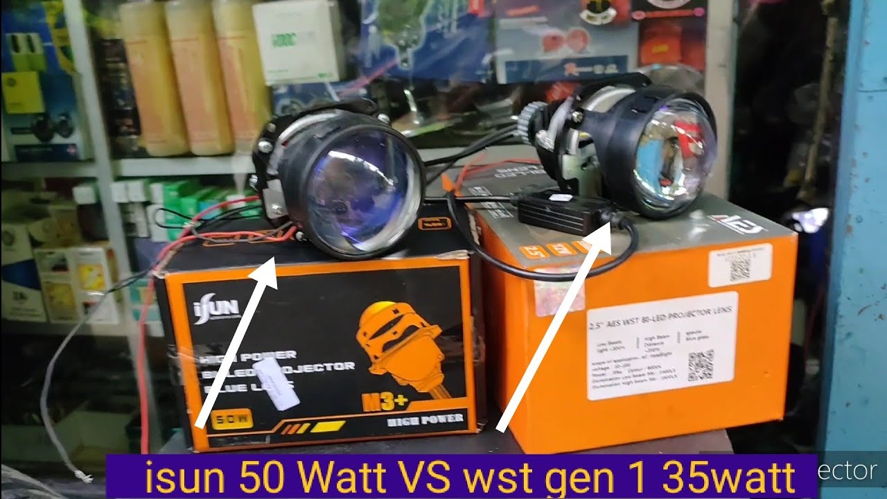 Biled isun 50watt VS wst gen 1 35 Watt sinar otomotif - YouTube