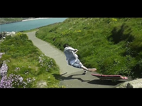 FAIL - We Strapped a Skateboard to a Bodyboard - YouTube