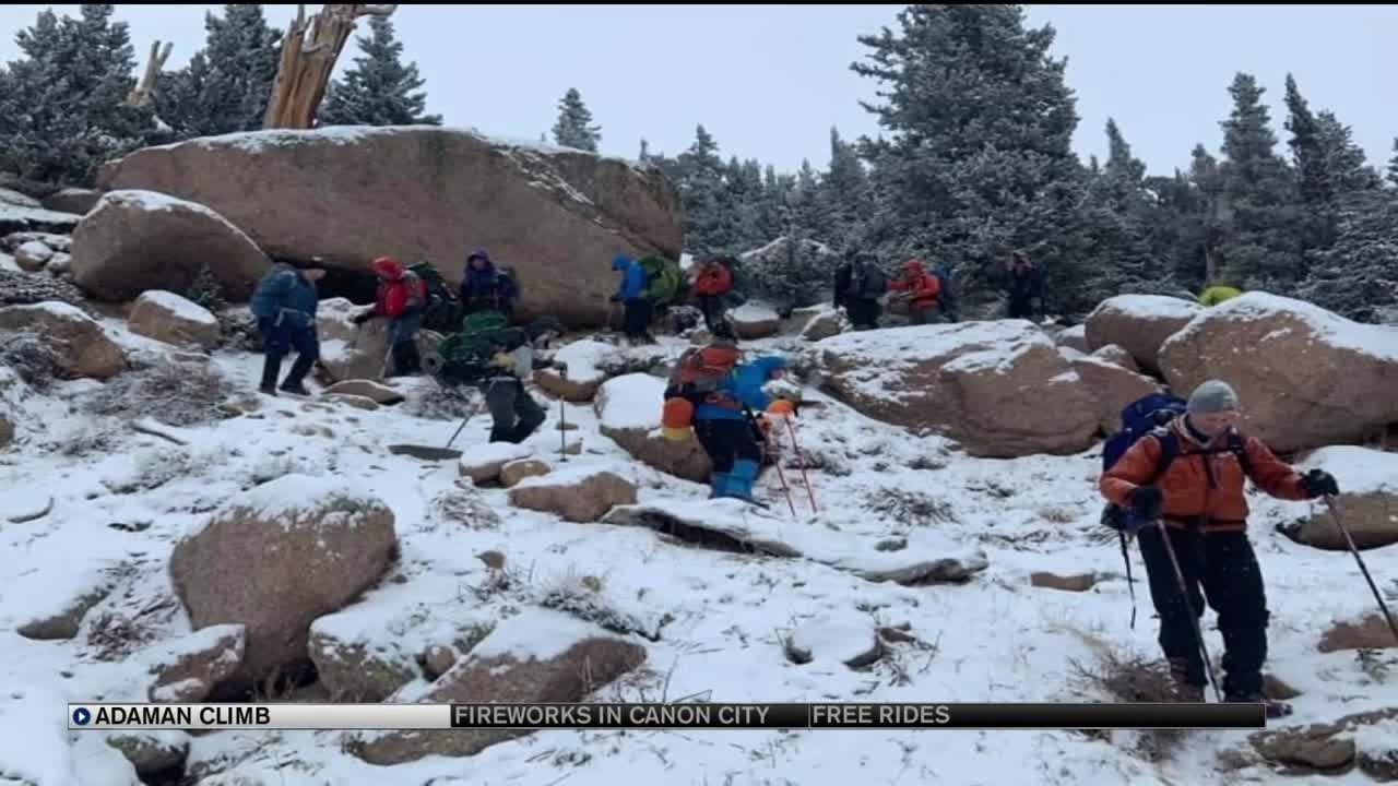 AdAmAn Club summits Pikes Peak, preparing for fireworks show - YouTube