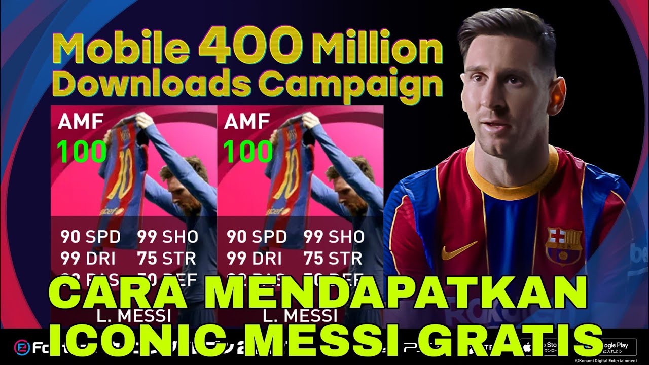 CARA MENDAPATKAN ICONIC MOMENT MESSI GRATIS DI PES 2021 MOBILE - YouTube