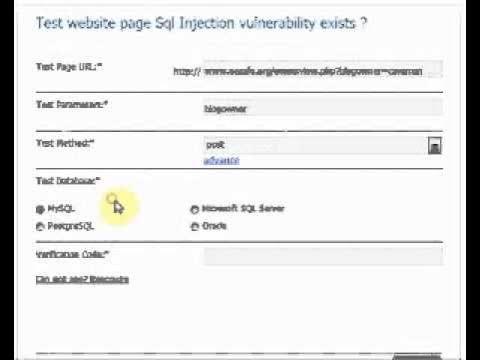 Free Online Sql Injection Test (targeted at HTTP POST based parameters ...