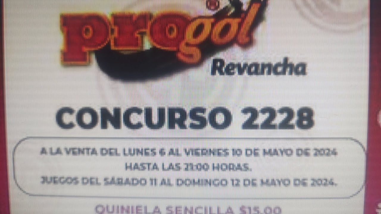 resultados Progol 2228 - YouTube