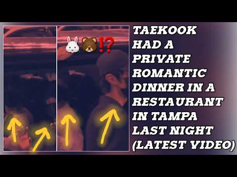 OMG!😮💋 Taekook Had A Private Romantic Dinner In A Restaurant In Tampa Last Night #bts