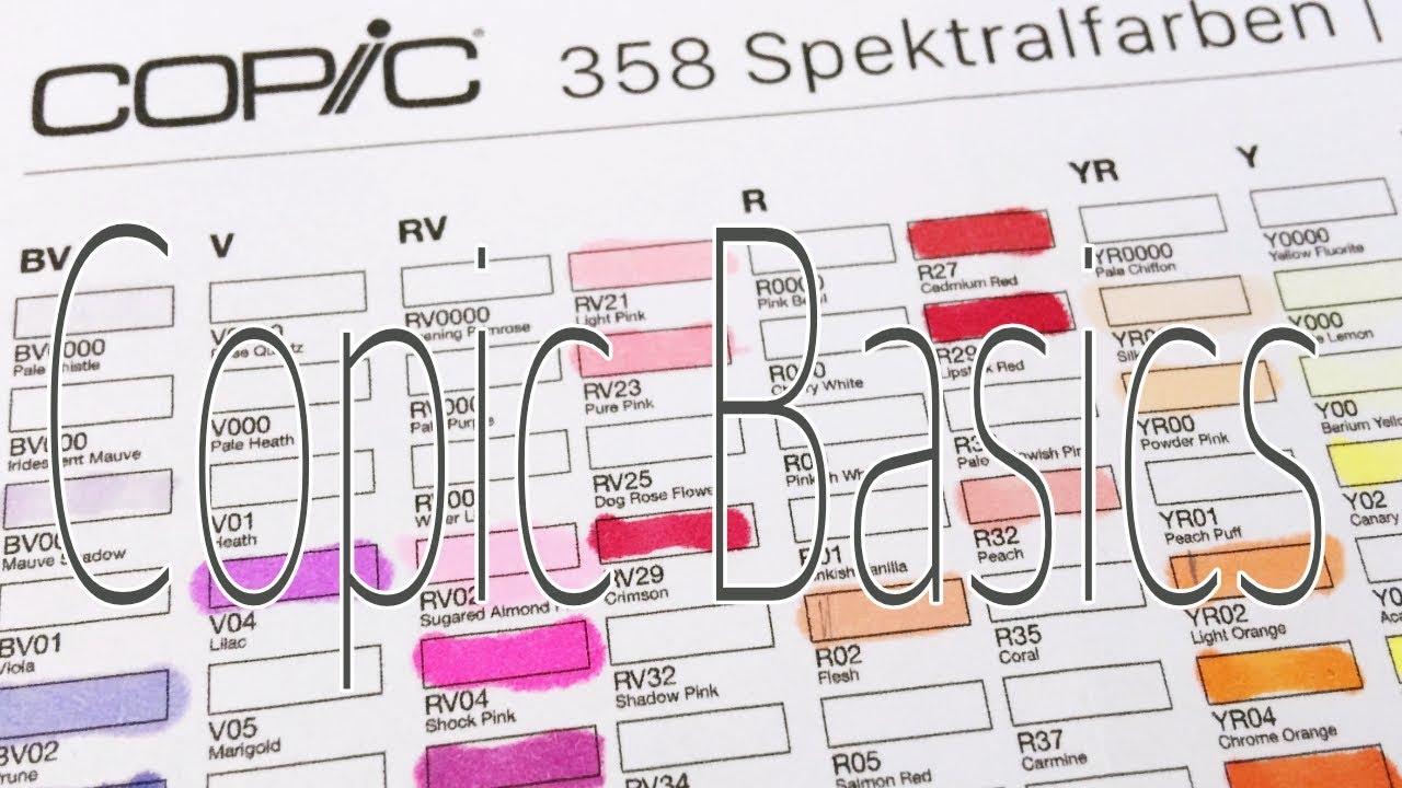 Copic Marker Tutorial deutsch - Copic Basics 1 - Farbkennung - YouTube