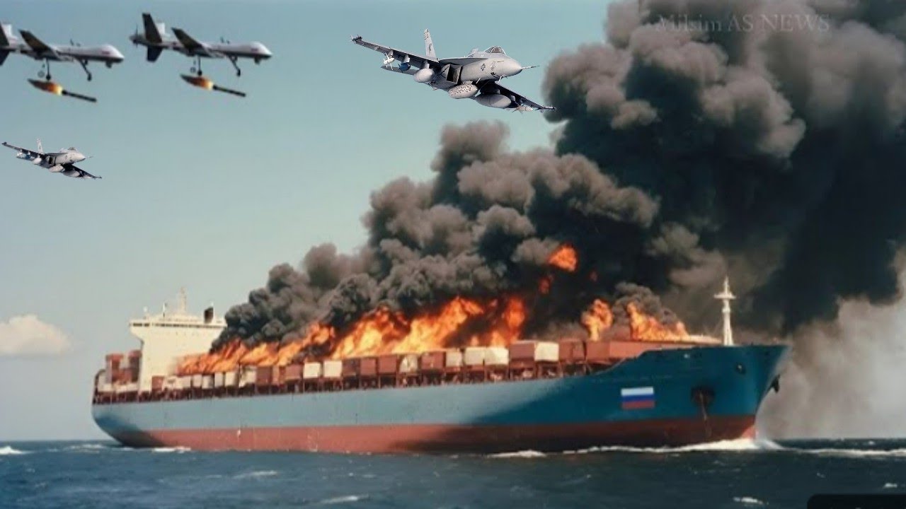 Today! A Russian cargo ship carrying 900 tons of ammunition was sunk by ...