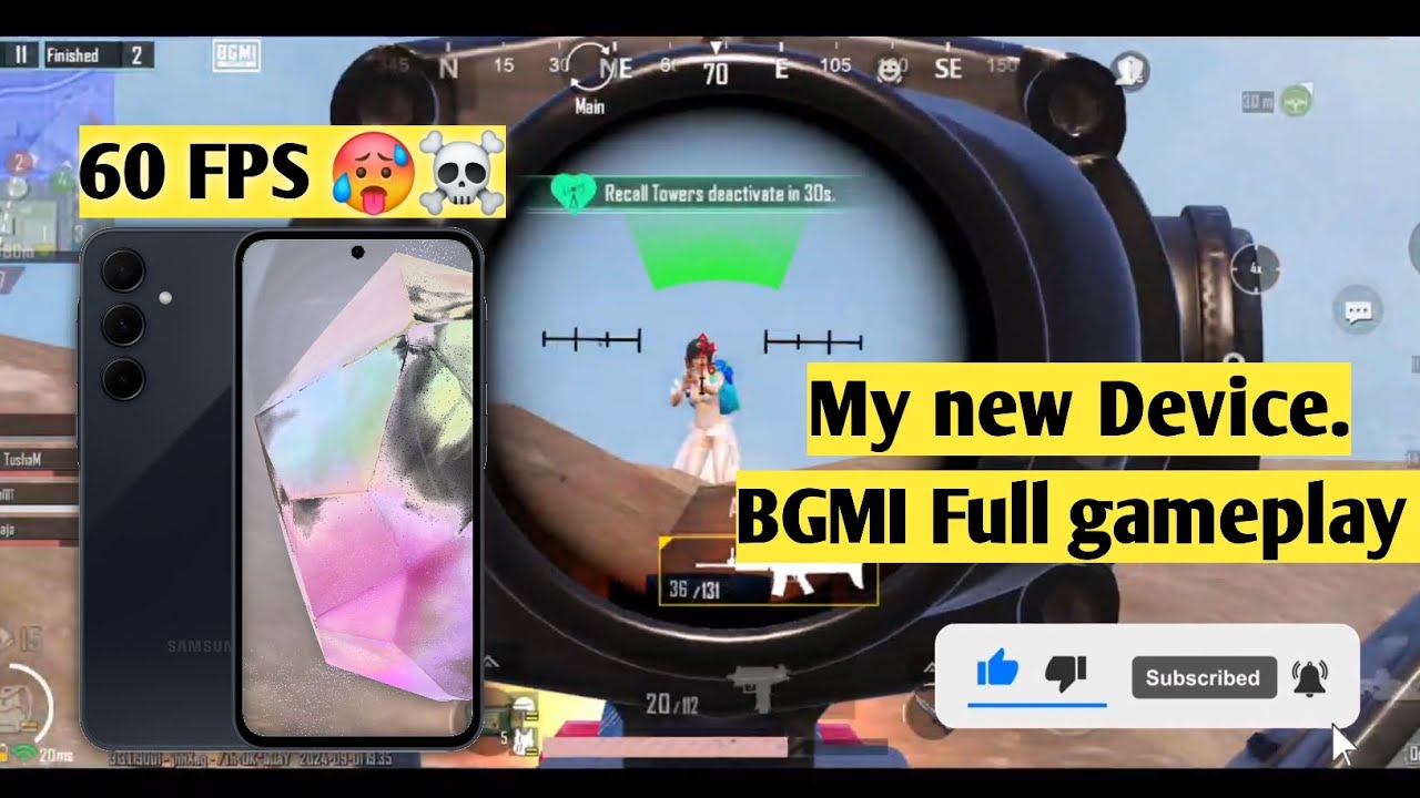 Samsung Galaxy A35 BGMI 60 FPS Test | JAY VALMIKI GAMING | Best device ...