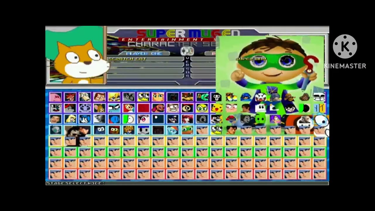 Scratch cat play mugen and nano made mugen green screen - YouTube