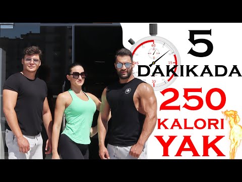 5 DAKİKADA 250 KALORİ YAKTIK ( 5 DAKİKADA YAĞ YAKIMI VE KİLO VERME ANTRENMANI) BİZİMLE BİRLİKTE