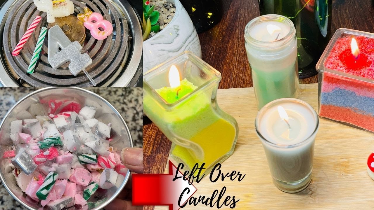 Leftover Birthday Candles 🕯??? Turned into Beautiful Candles 😍😍👌 - YouTube