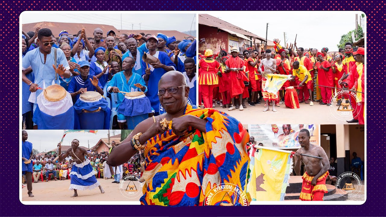 The Asafo Attire Worn At The Akwambo Festival - YouTube