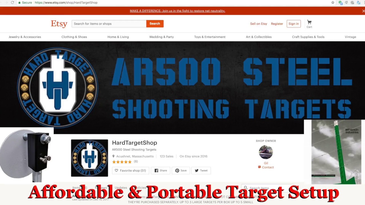 Affordable Portable Steel Target Setup - YouTube