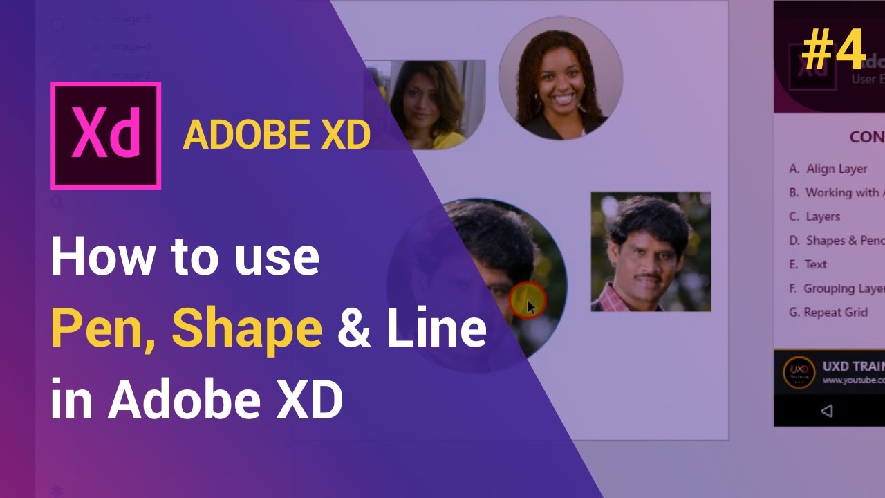How to use pen, shape and Text Tools in Adobe XD - YouTube