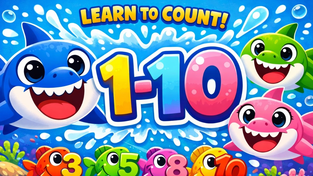 Baby Sharks Counting Song 1-10 🦈 | Learn Numbers for Kids | Fun Kids ...