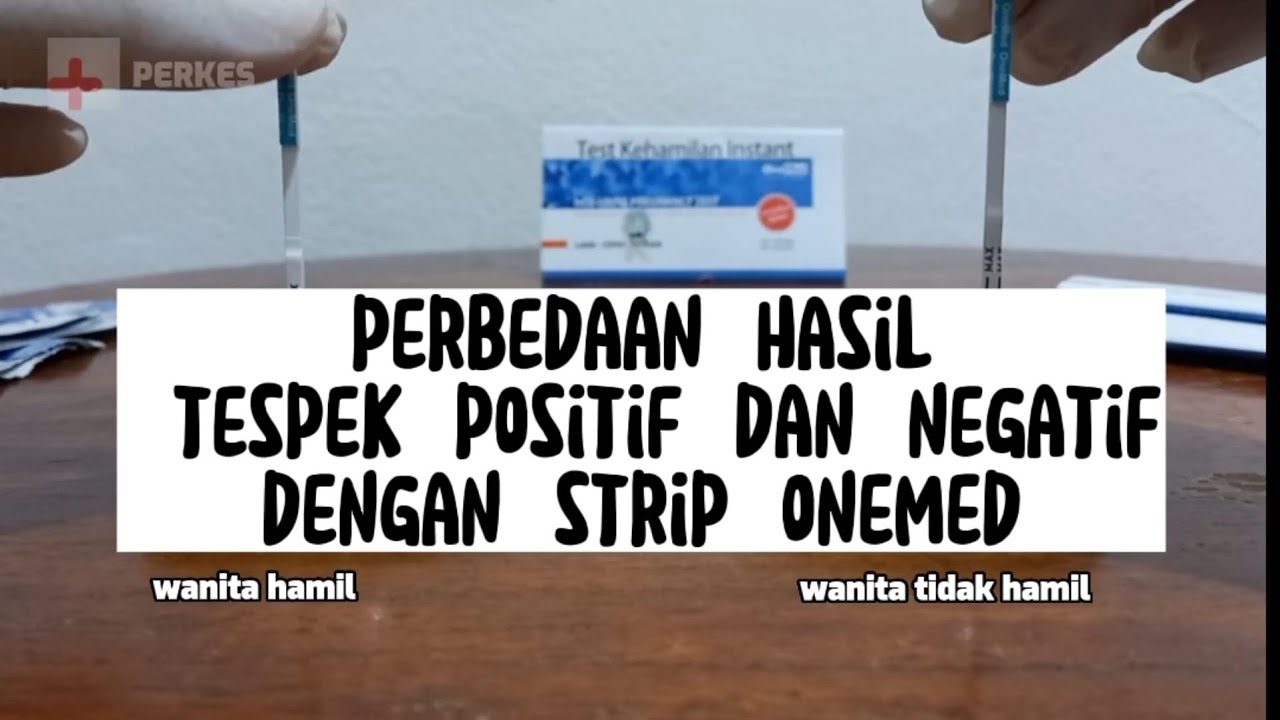 Perbedaan Hasil Tespek Positif dan Negatif dg Strip OneMED - YouTube