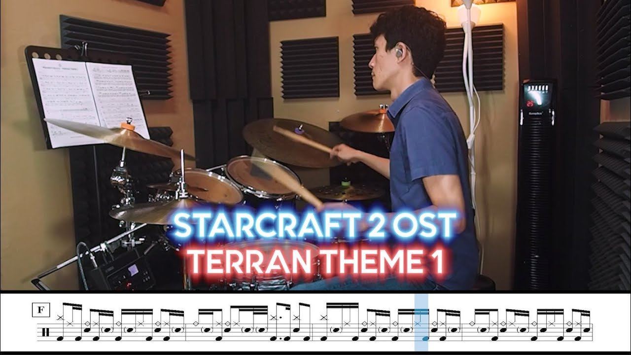 Terran Theme 1 Drum Cover x Sheet Music - Starcraft 2 OST - Heaven's Devils - YouTube