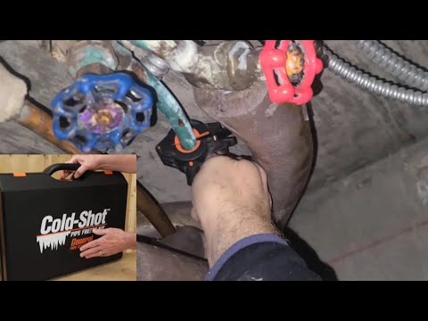 How to freeze copper pipe to install a valve. - YouTube