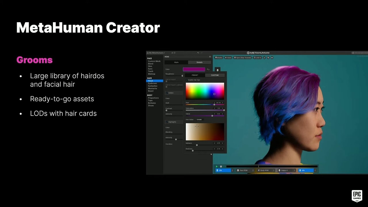 Metahuman Anatomy + Animator and physical muscles Unreal Engine 5.2 ...