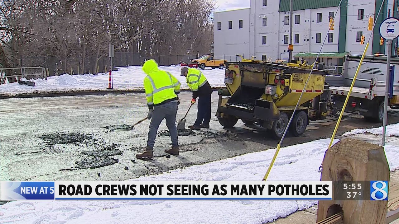 Potholes beginning to show up across W. MI - YouTube