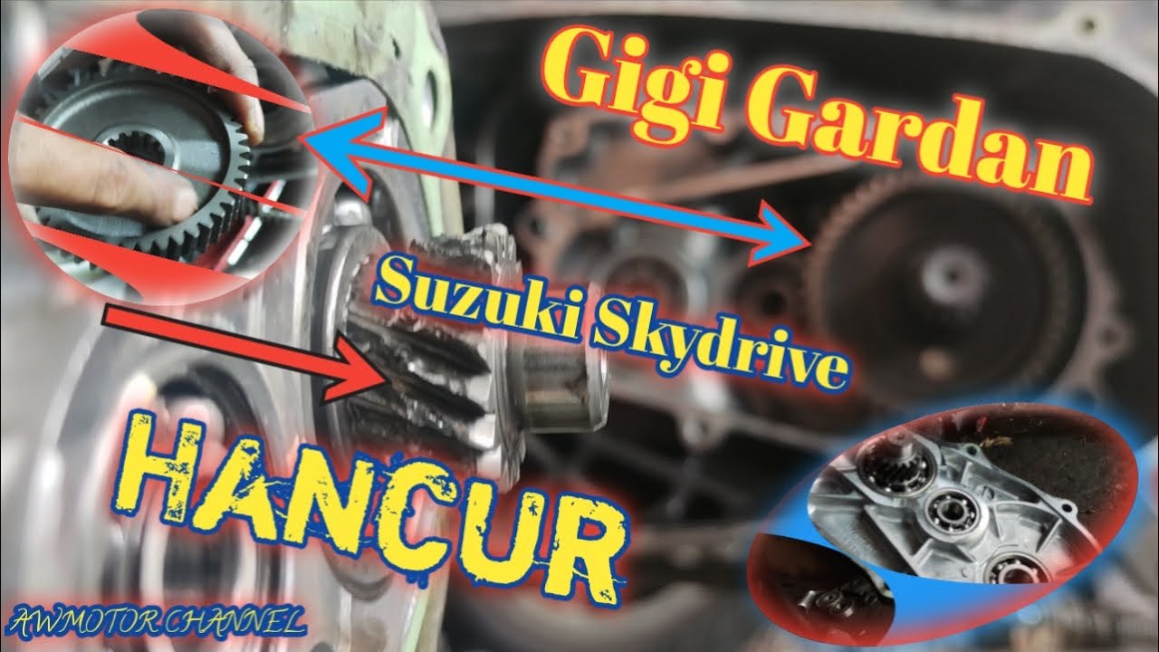 Tutorial Bongkar Gear Box Suzuki Skydrive!!! (Ganti 1Set) - YouTube