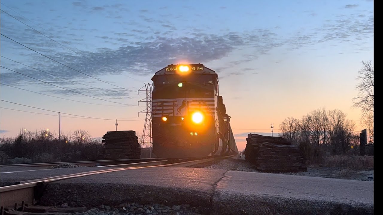 Norfolk Southern NB Coal Train & SB Grain Train at Cooke Rd w/ Brandy (Andrew’s Final Video of ...