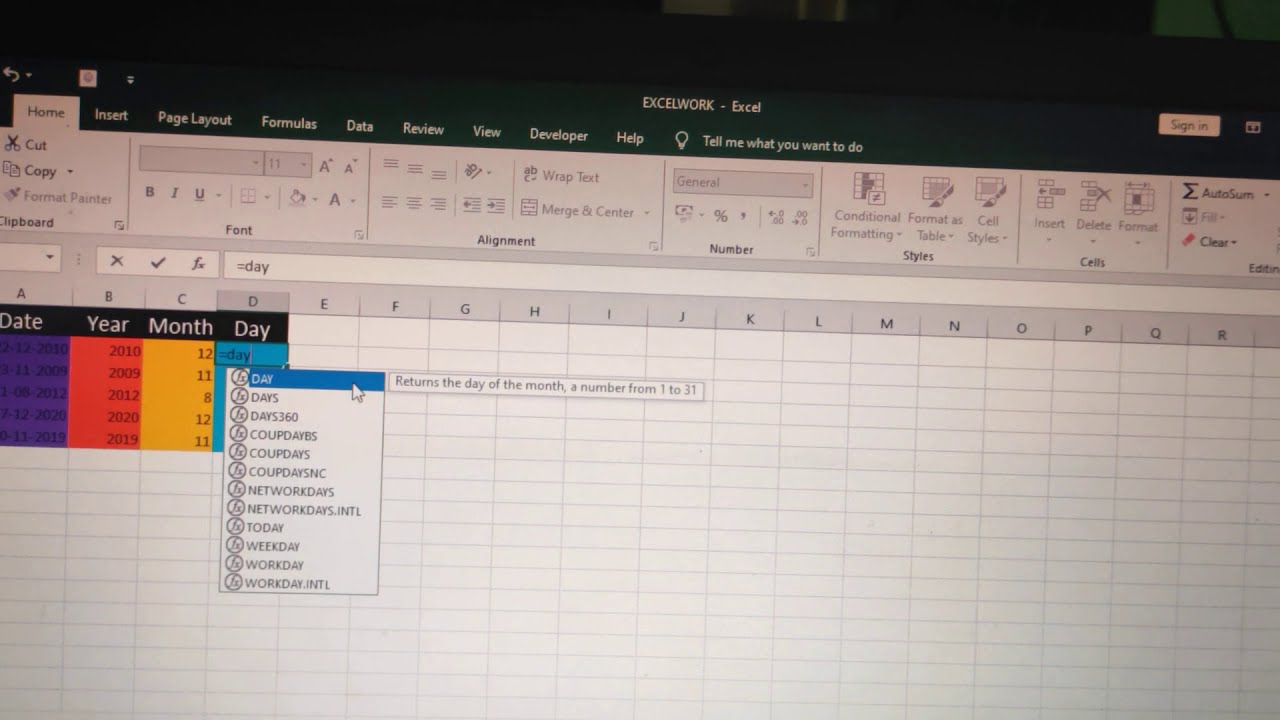 How To Find Day Month Year From The Date Sheet Or Employ Table YouTube How To Find Day Month Year From The Date Sheet Or Employ Table YouTube