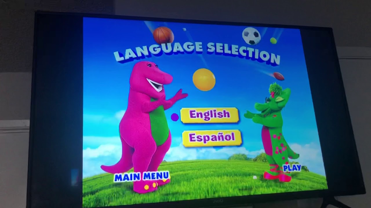 Barney A Super Dee Duper Day language selection - YouTube