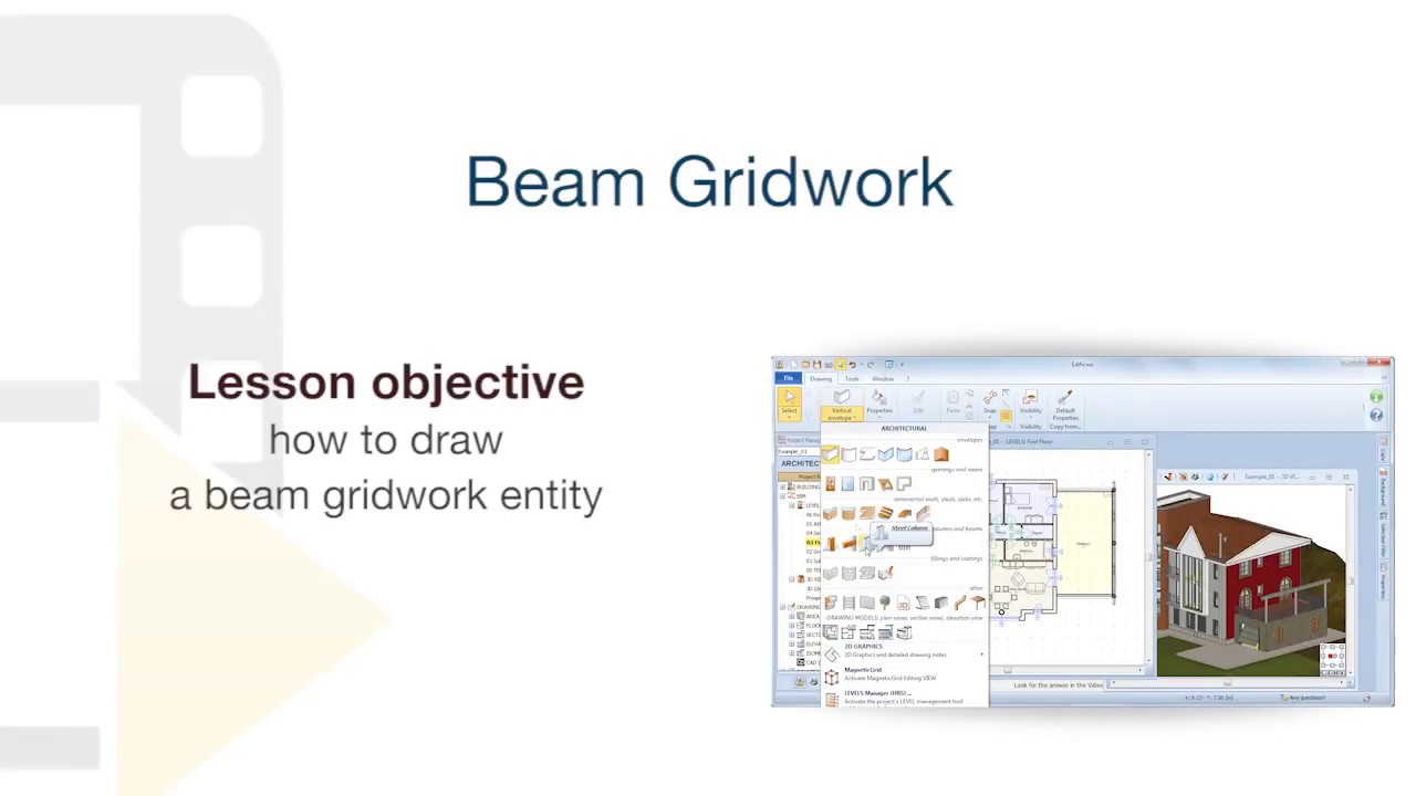 Edificius Tutorial - Beam Gridworks - ACCA software - YouTube