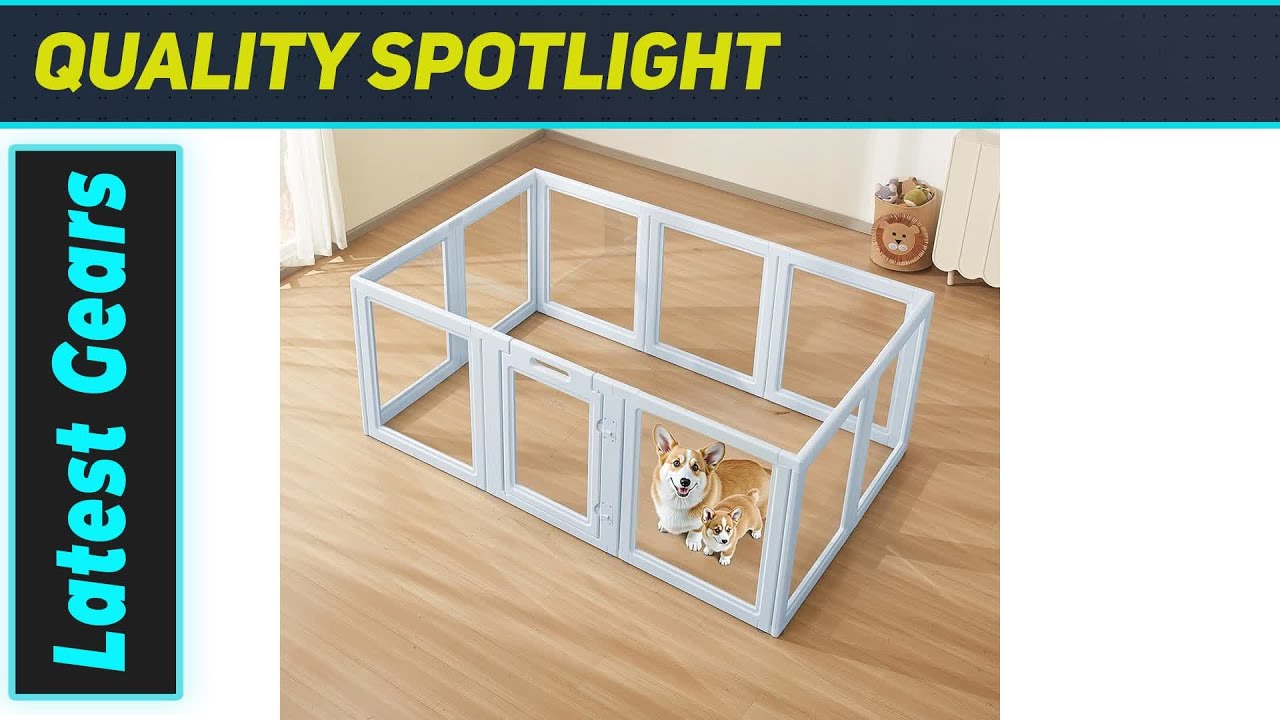 VEVOR Clear Dog Playpen: See-Through Fortress for Furry Friends! - YouTube