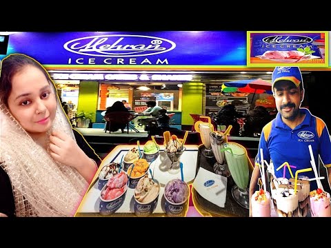 Karachi Biggest Ice cream Shop Mehran Ice cream Nagan Chowrangi. - YouTube