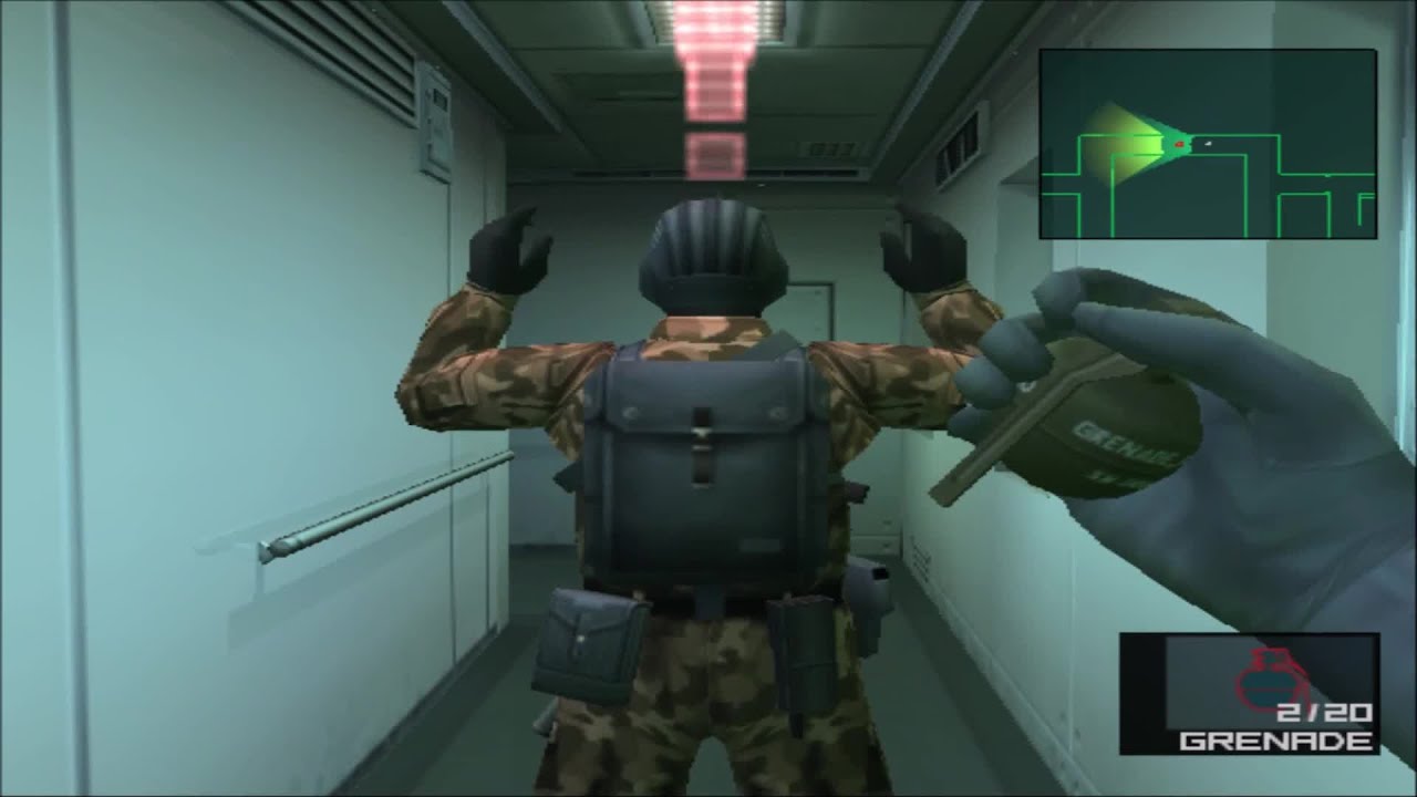MGS2 - Holding Up Guard with a Grenade - YouTube