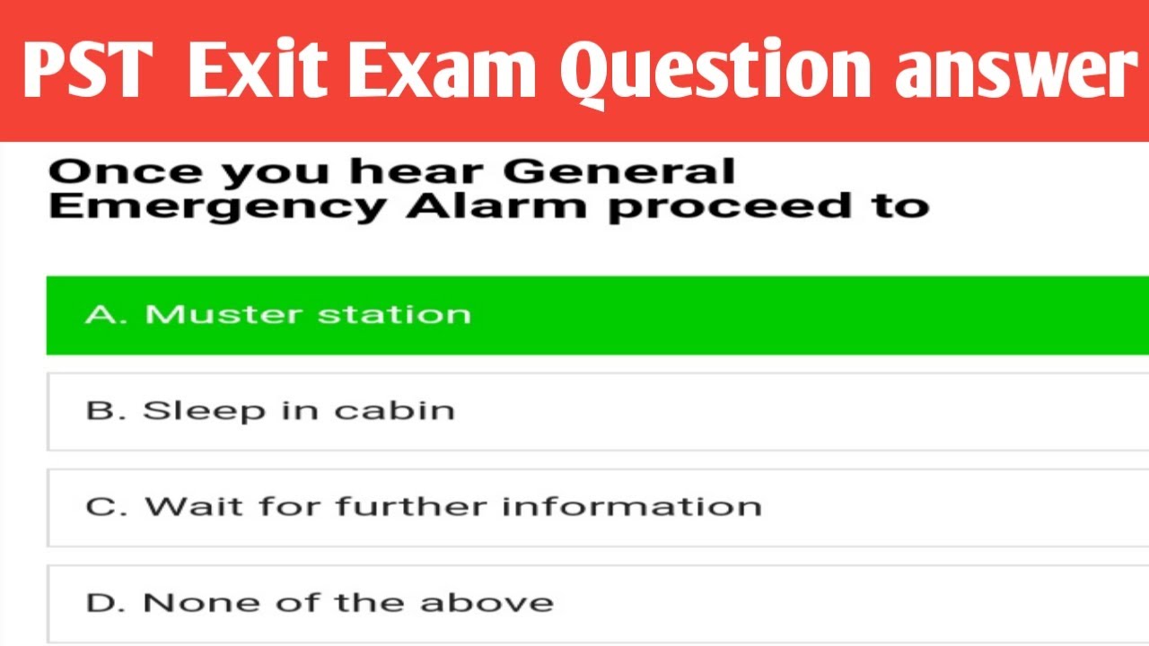 PST Exit Exam question and answer - YouTube
