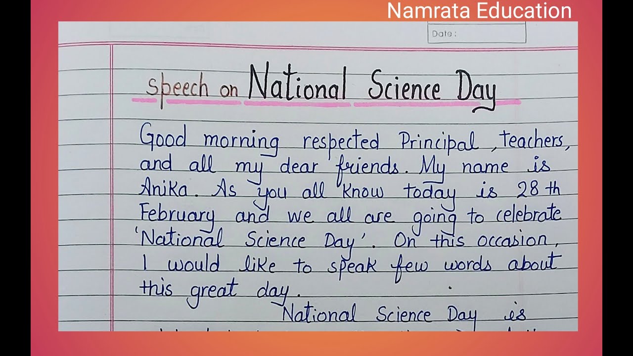 Speech on National Science Day in English / Science Day speech ...