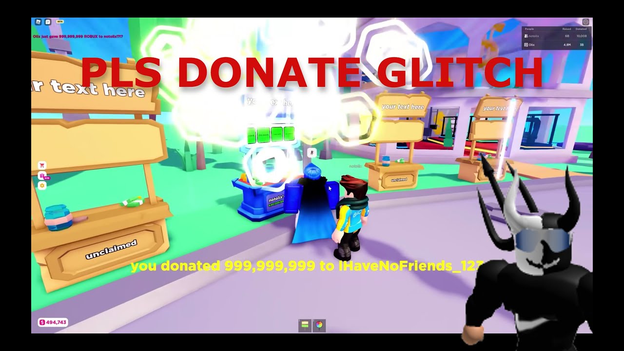 How to donate INFINITE robux in Pls Donate (HUGE GLITCH) #shorts # ...