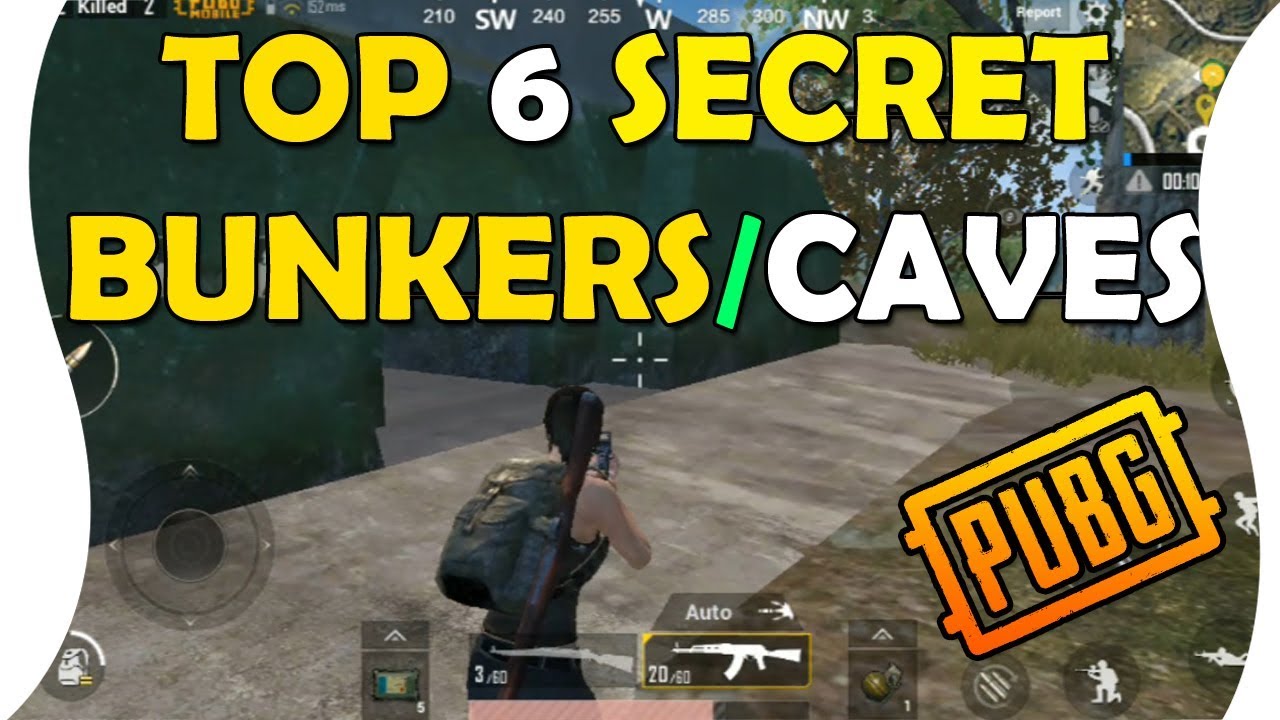 Top 6 Secret Bunkers or Tunnels or Caves in PUBG Mobile - YouTube