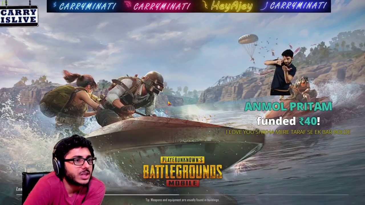 Carryislive .carryminati ..lets Play pubg . - YouTube
