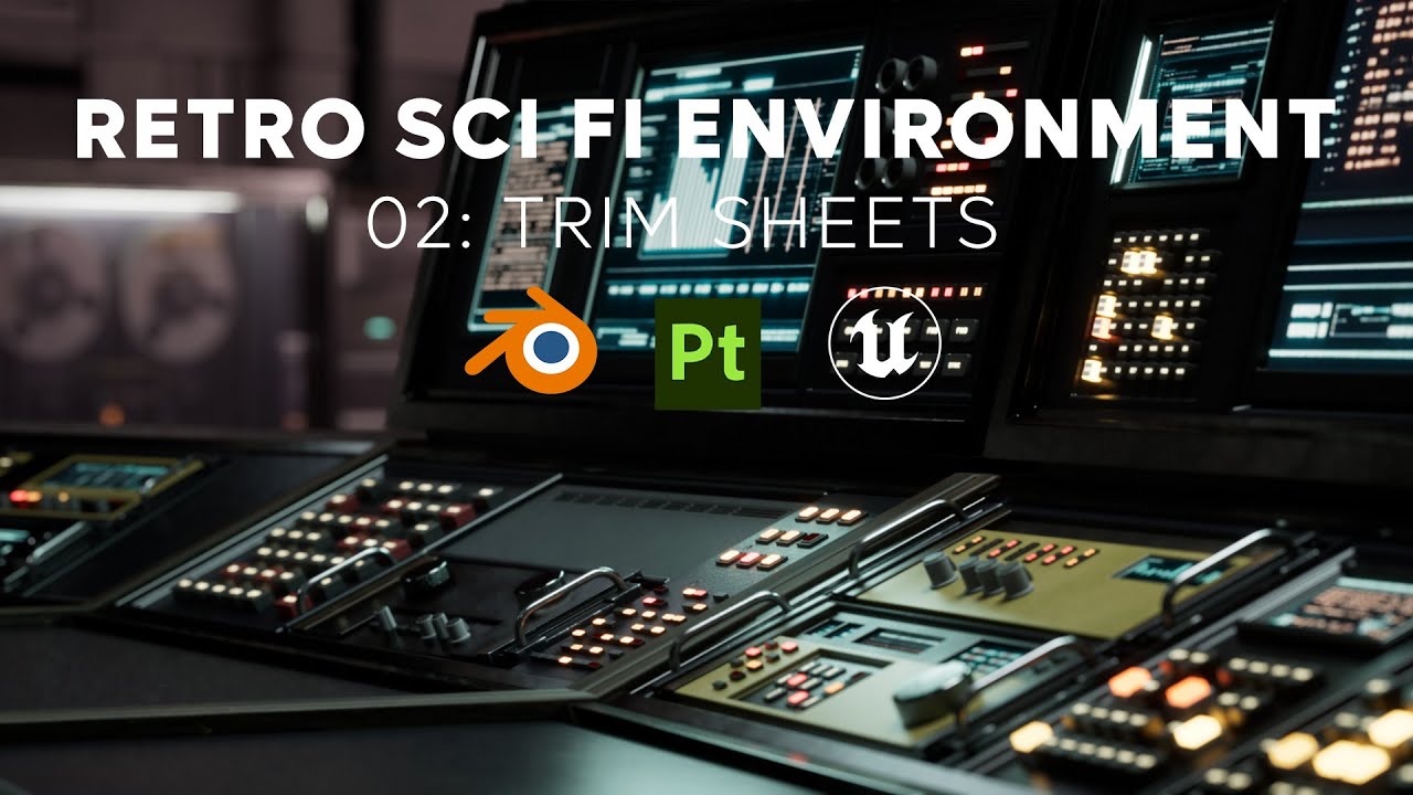 Retro Sci-Fi Environment: Trim Sheets - YouTube