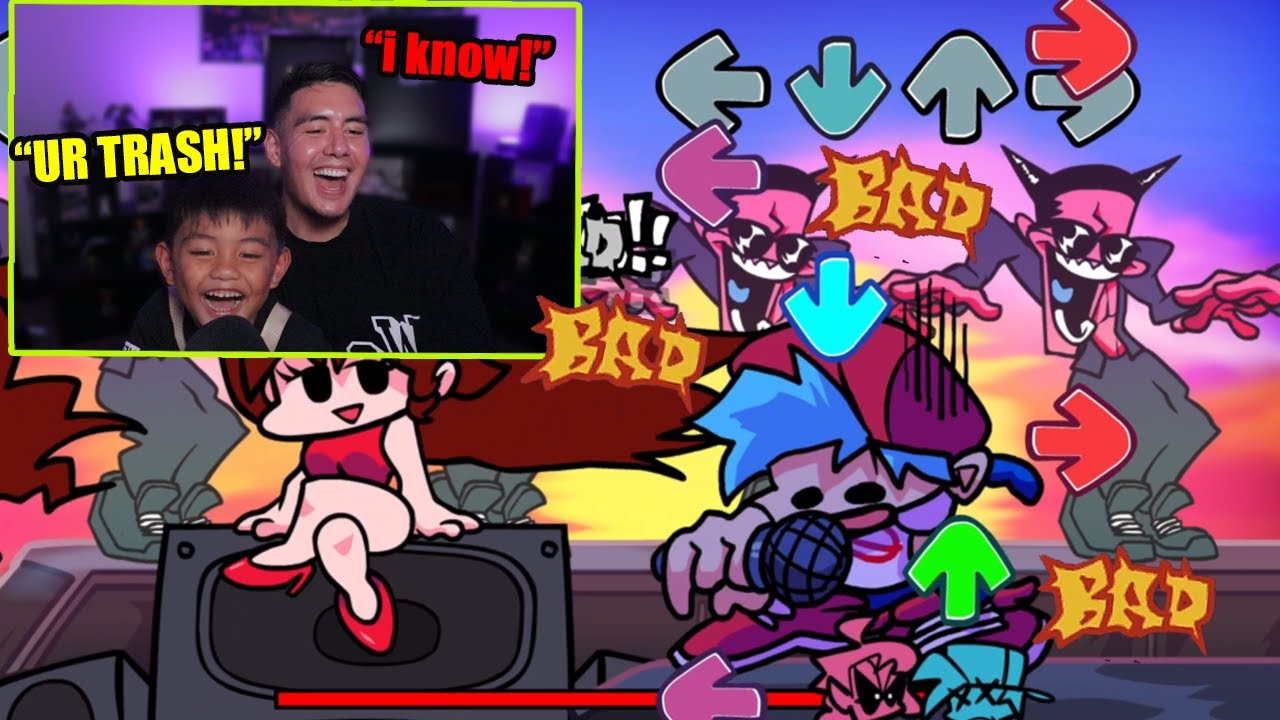 My Son watches me try not to be trash at the New Friday Night Funkin ...