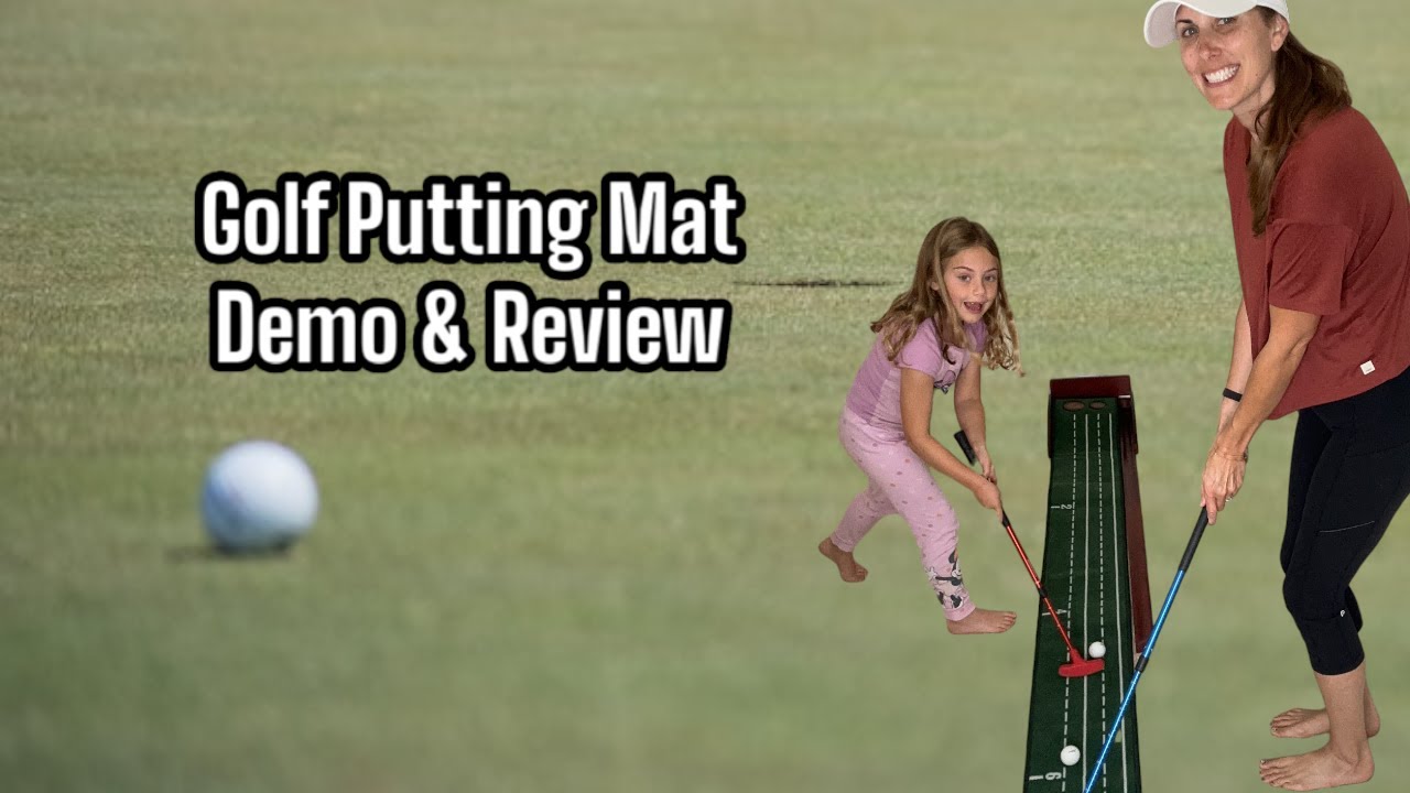 Indoor Golf Putting Matt with Ball Return Demo & Review - YouTube