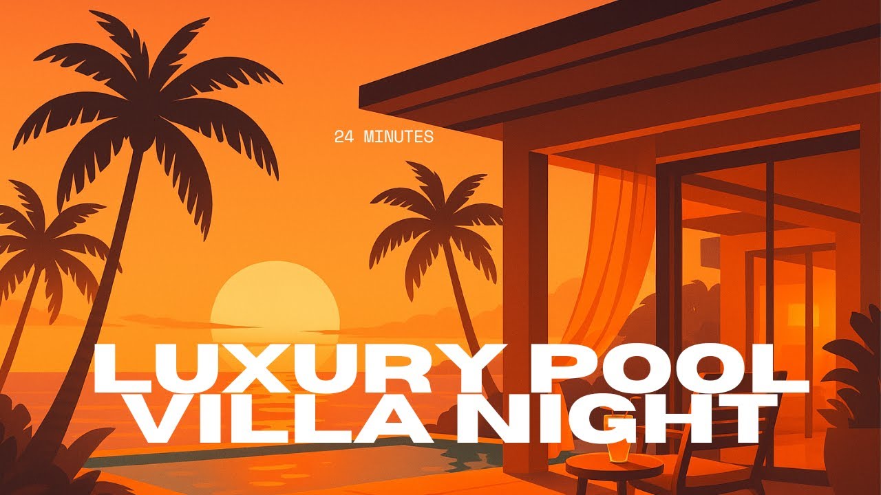 Luxury Pool Villa Night 🌙 | Chill Lofi Beats for Relaxing, Studying ...