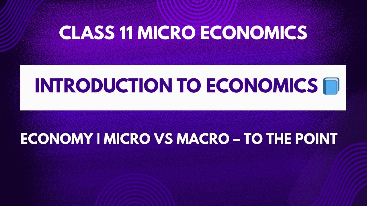 Introduction to Economics | Economy & Micro vs Macro – Class 11 CBSE ...