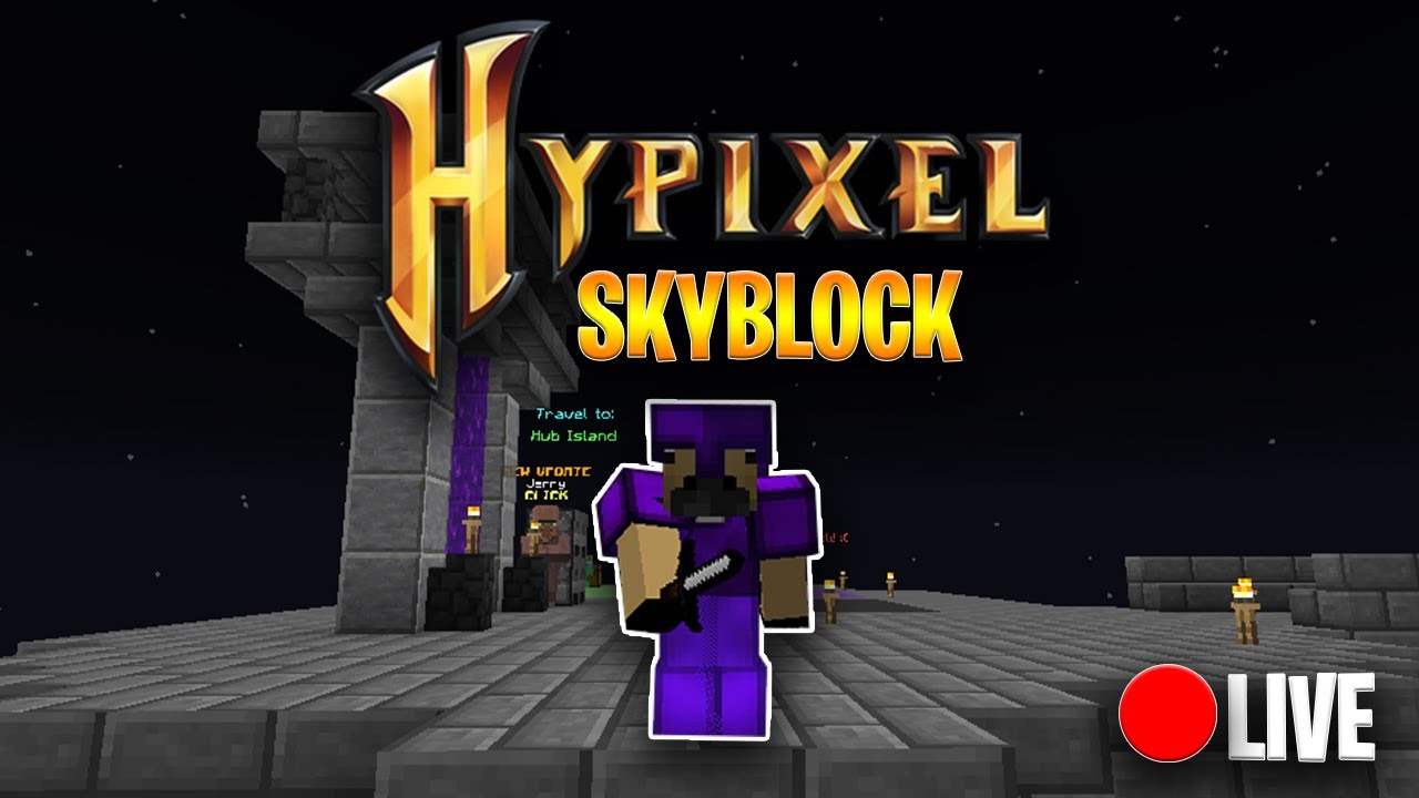 Minecraft HYPIXEL Sky Block Livestream - YouTube