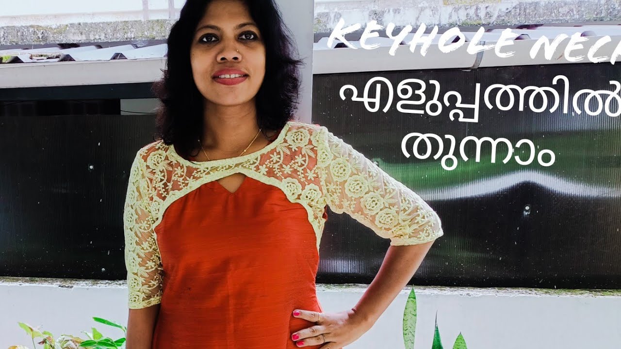 Keyhole neck cutting and stitching in an easy method - YouTube