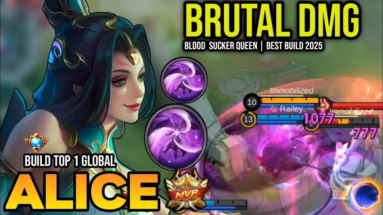 ALICE BEST BUILD 2025 | BUILD TOP 1 GLOBAL ALICE GAMEPLAY | MOBILE LEGENDS - YouTube