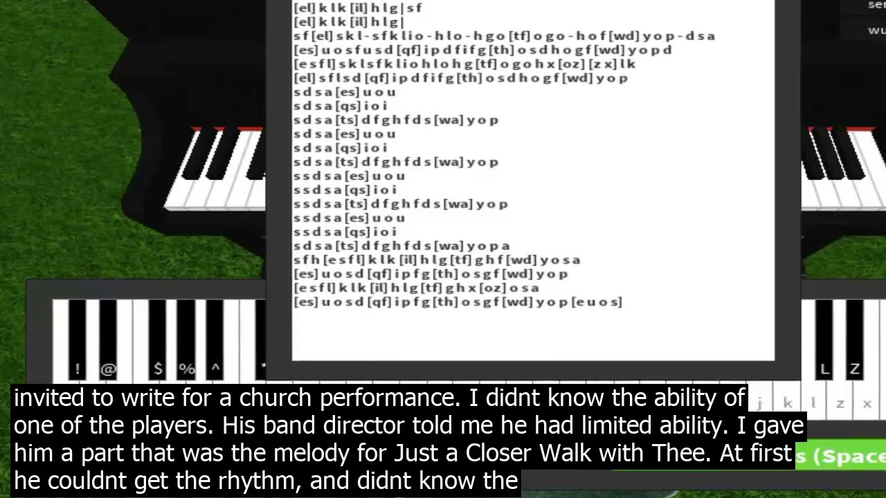 The key on keyboard to play piano in roblox - YouTube