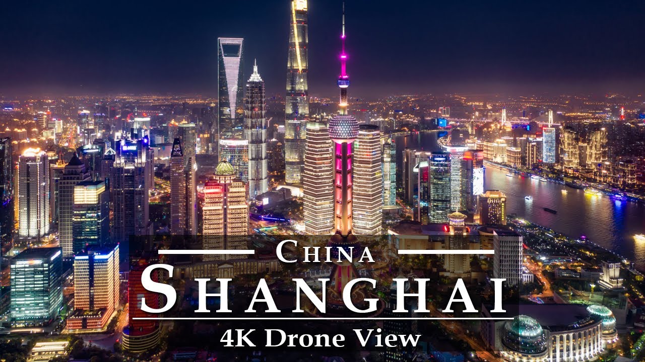 Shanghai City, China Drone [4K UHD] | Shanghai Skyline at night - 上海城市 ...