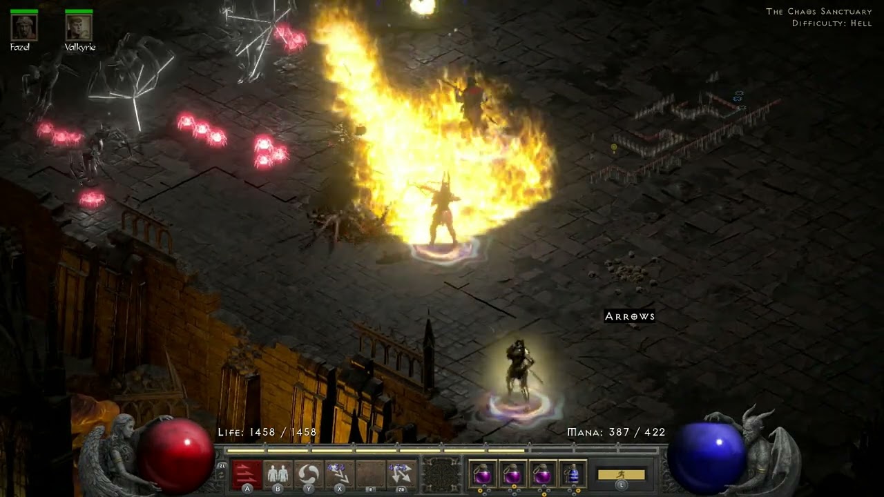暗黑破壞神2 Diablo II: 弓馬Bowzon ACT4 - 亞馬遜 地獄刑具 Amazon Hellrack - Game Play (D2r) - YouTube