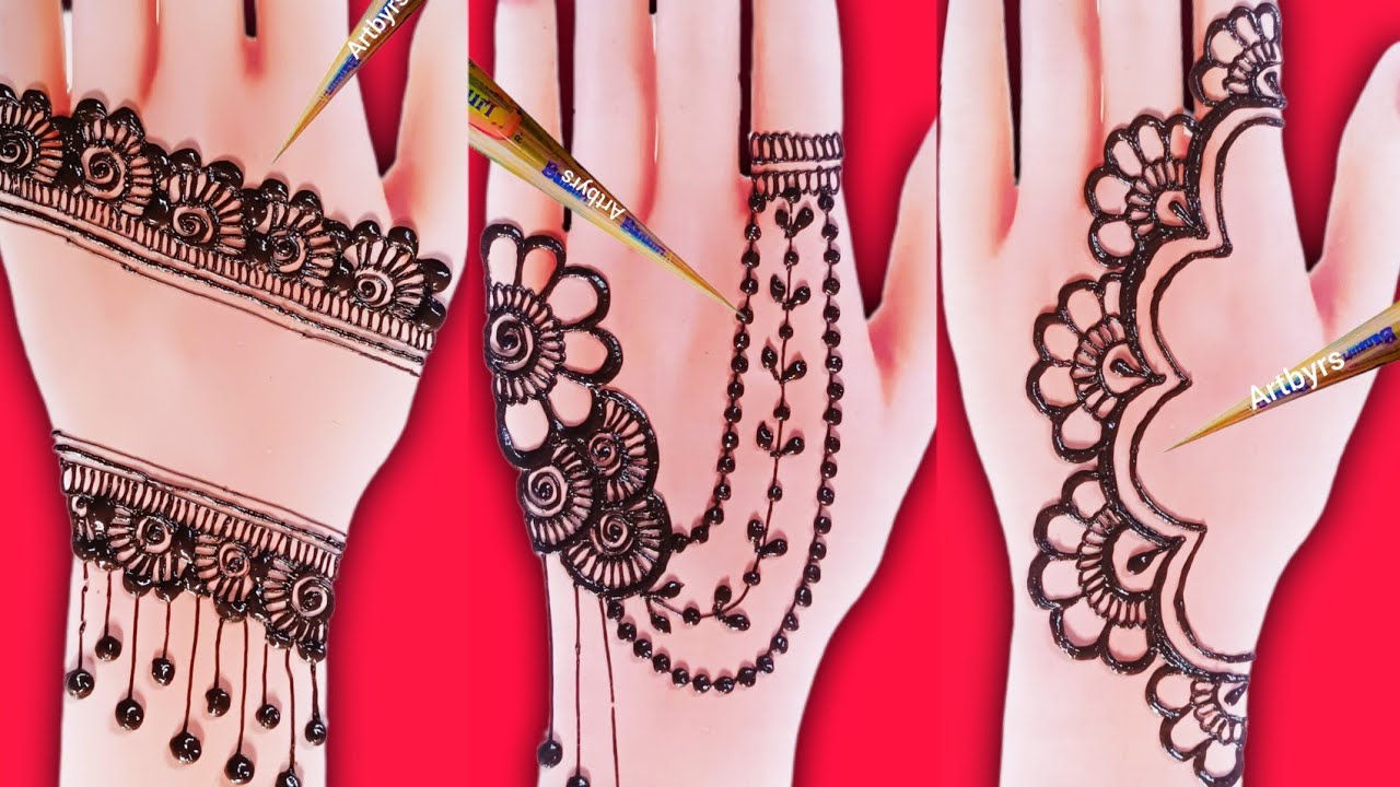 Top 3 madhi design | madhi ke design | easy mehndi design | simple ...