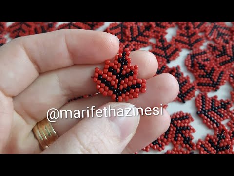 Kumboncuktan yaprak yapımı  | Marifet Hazinesi 7.model #iğneoyası #miyuki 